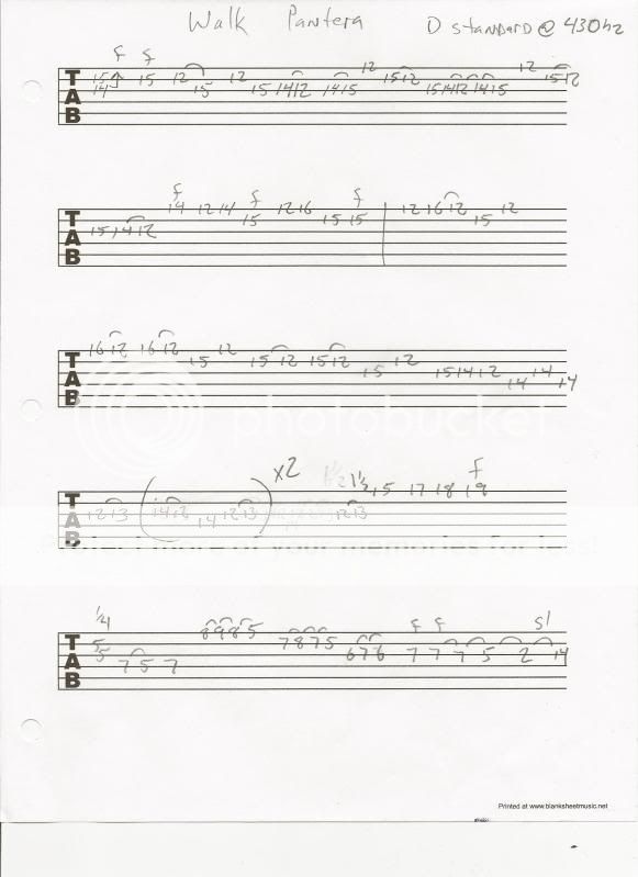 Pantera Walk Guitar Solo Lesson with Tabs - YouTube