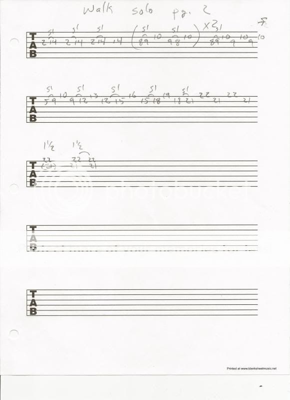 Pantera Walk Guitar Solo Lesson with Tabs - YouTube