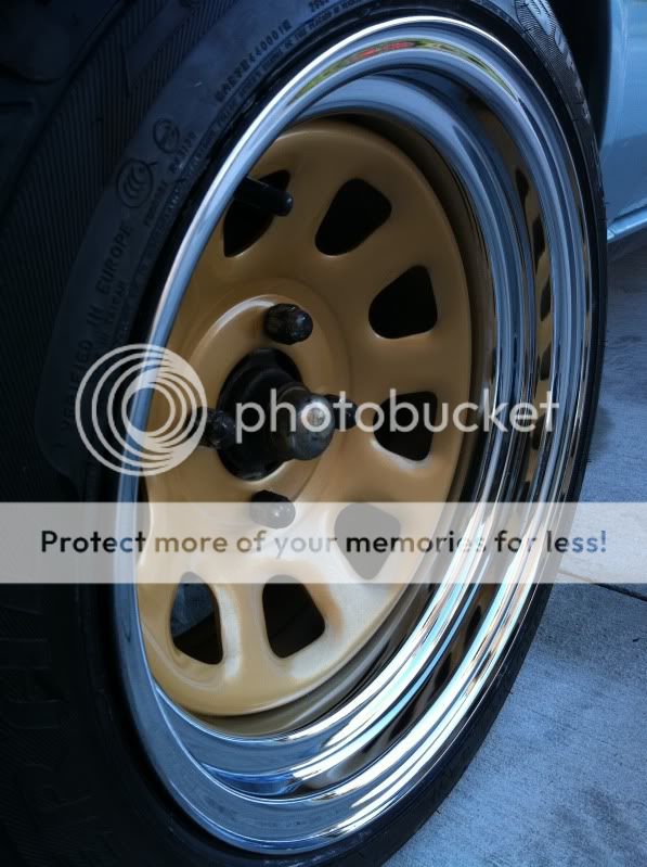 CA: FS Gold/chrome Diamond Racing wheels 15''x8'' 4x114 -12mm with new ...